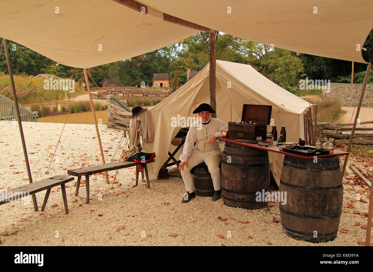 Historical reenactors at the American Revolution Museum at Yorktown ...