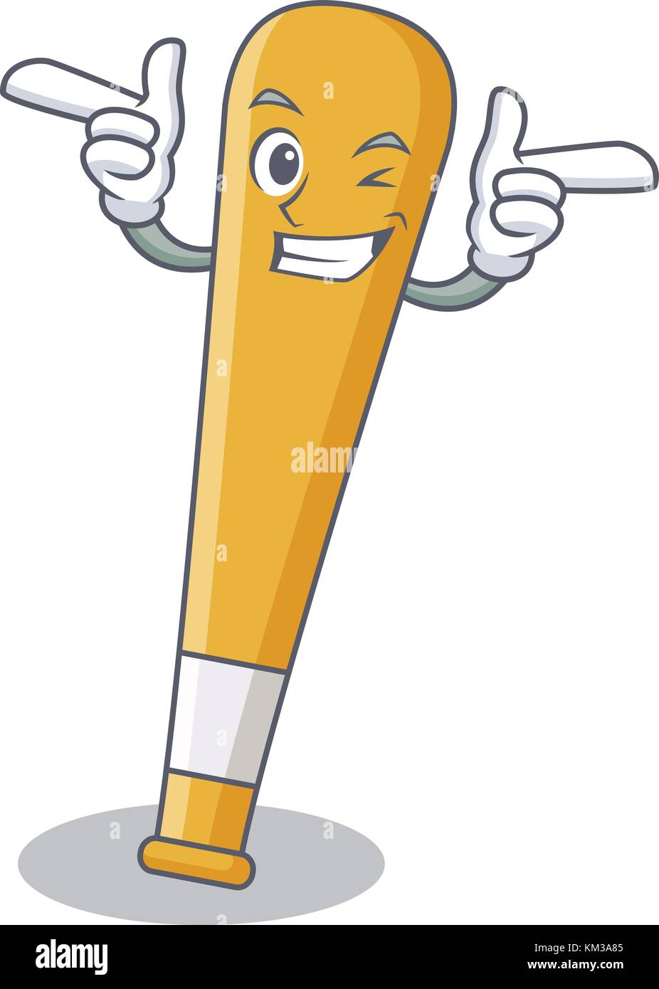 Wink baseball bat character cartoon Stock Vector Image & Art - Alamy