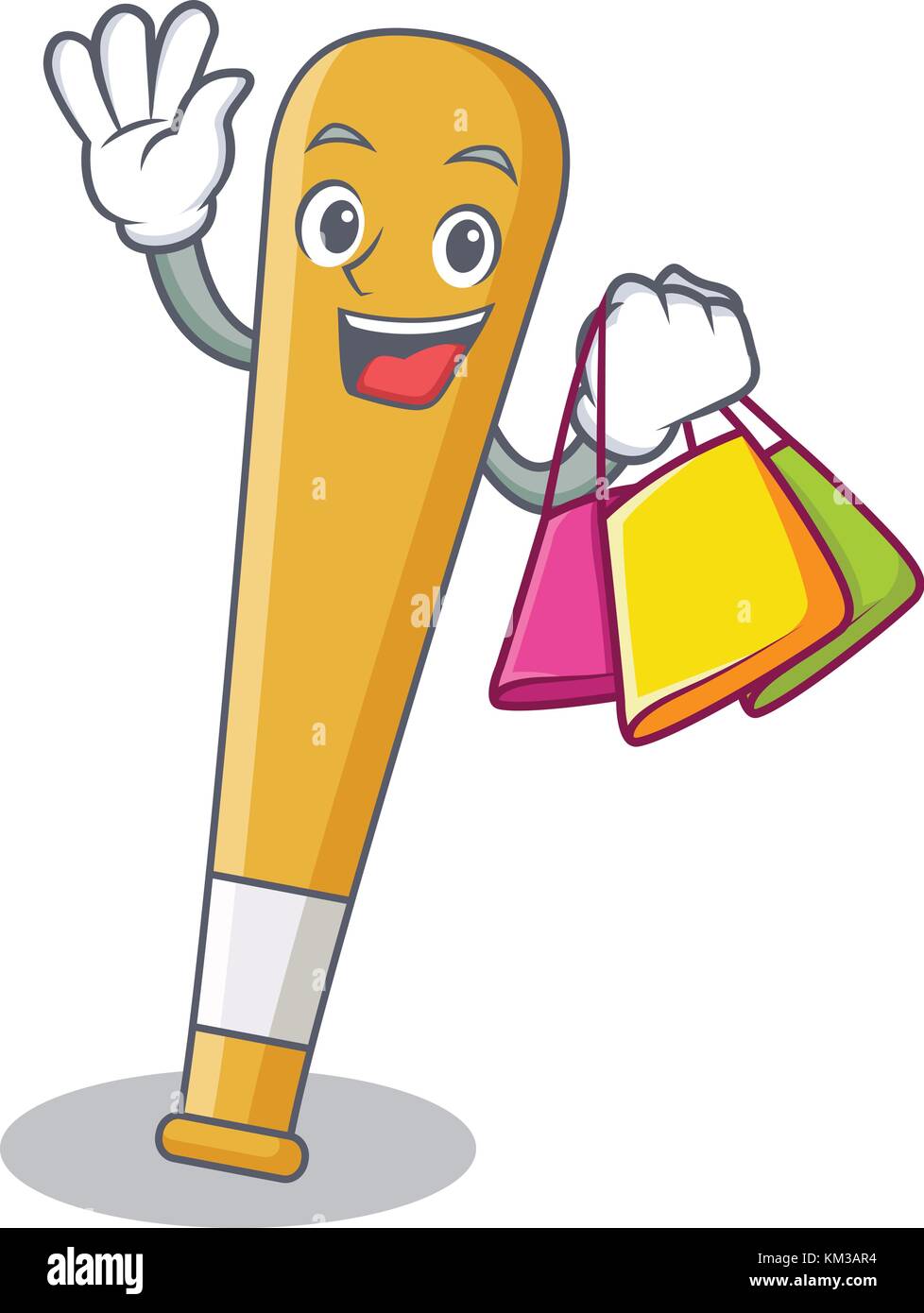 Shopping baseball bat character cartoon Stock Vector Image & Art - Alamy
