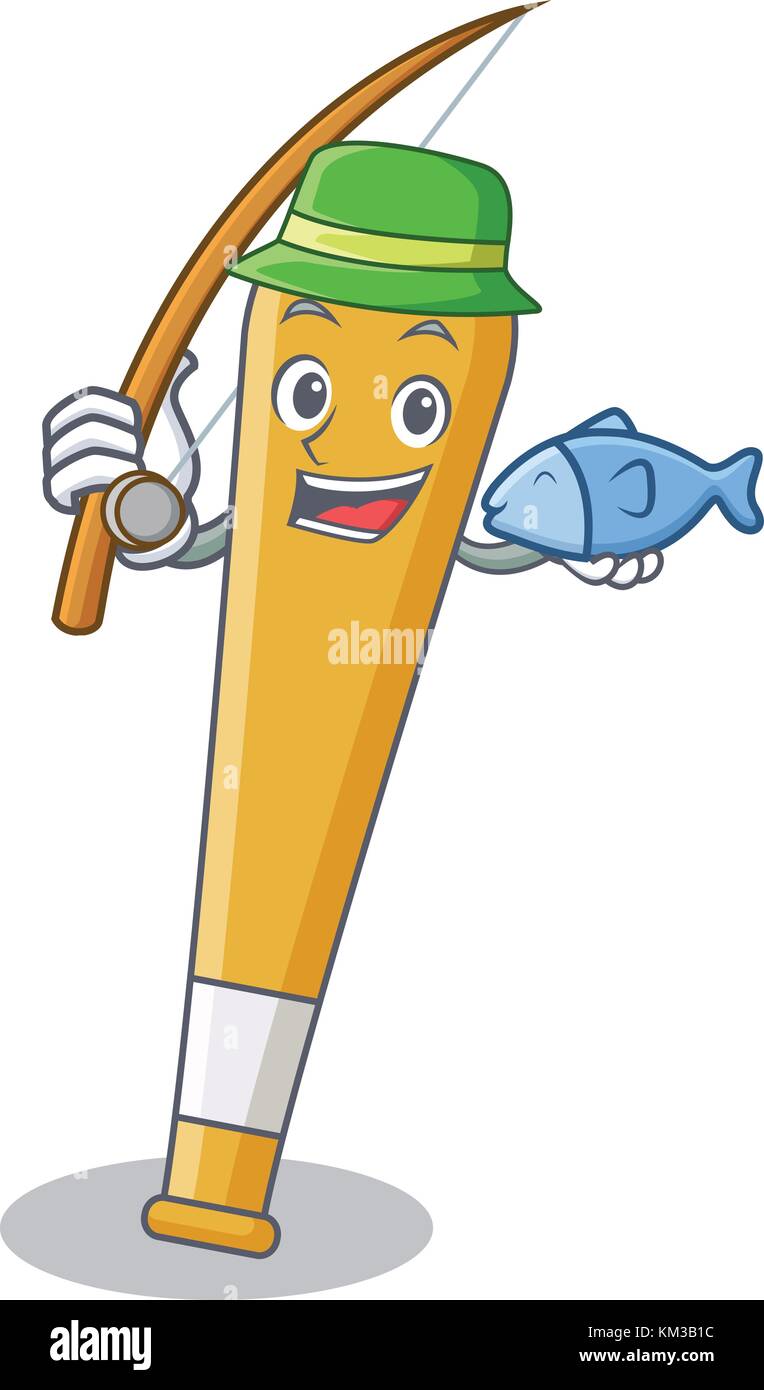 Fishing baseball bat character cartoon Stock Vector Image & Art - Alamy