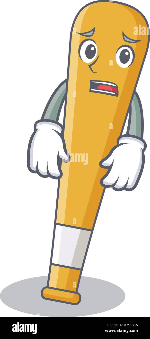 Afraid baseball bat character cartoon Stock Vector Image & Art - Alamy
