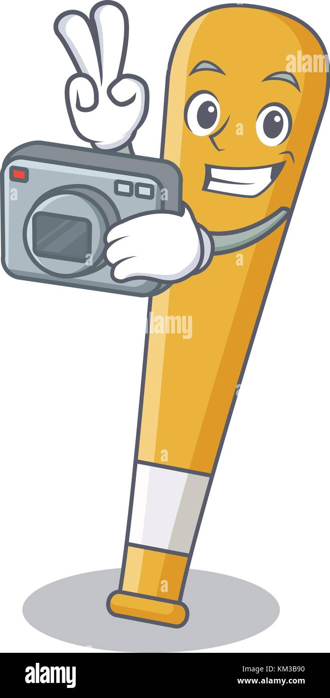Photography baseball bat character cartoon Stock Vector Image & Art - Alamy