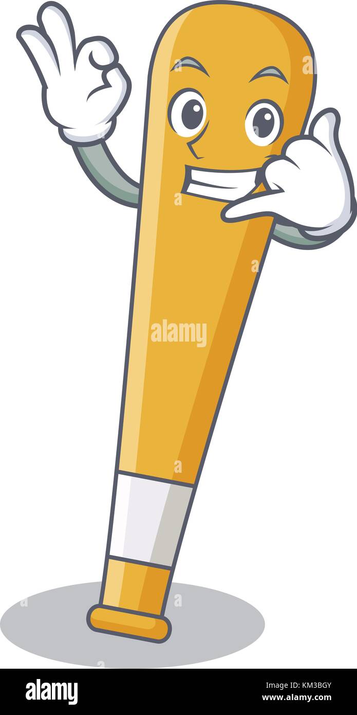 Call me baseball bat character cartoon Stock Vector Image & Art - Alamy