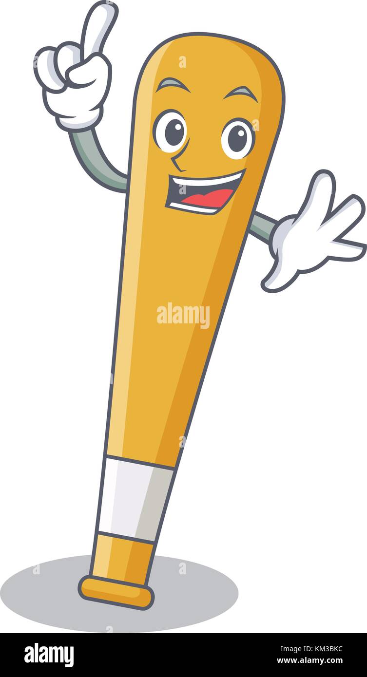 Finger baseball bat character cartoon Stock Vector Image & Art - Alamy