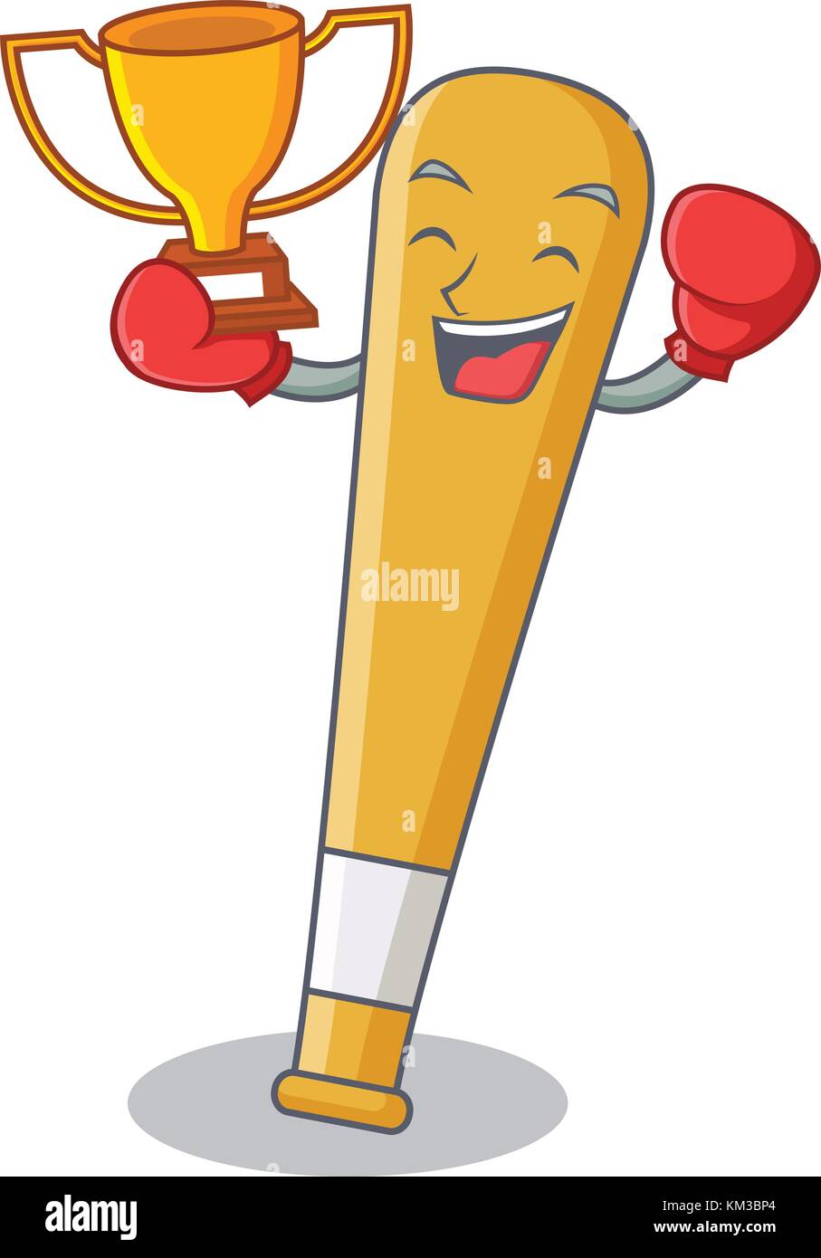 Boxing winner baseball bat character cartoon Stock Vector Image & Art ...