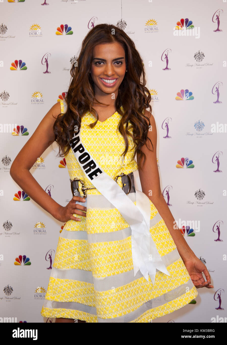 MIAMI, FL - JANUARY 20: SINGAPORE RATHI MENON attends a Miss Universe ...