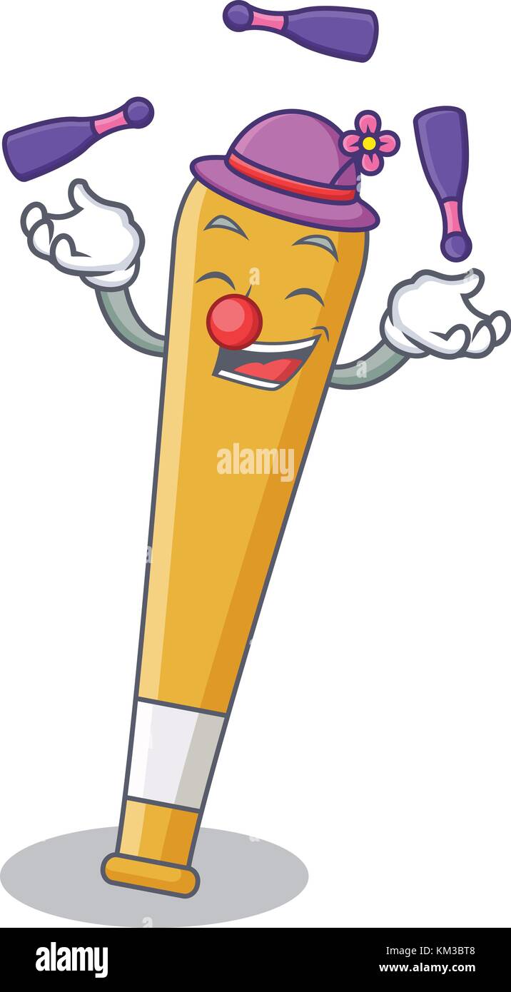 Juggling baseball bat character cartoon Stock Vector Image & Art - Alamy