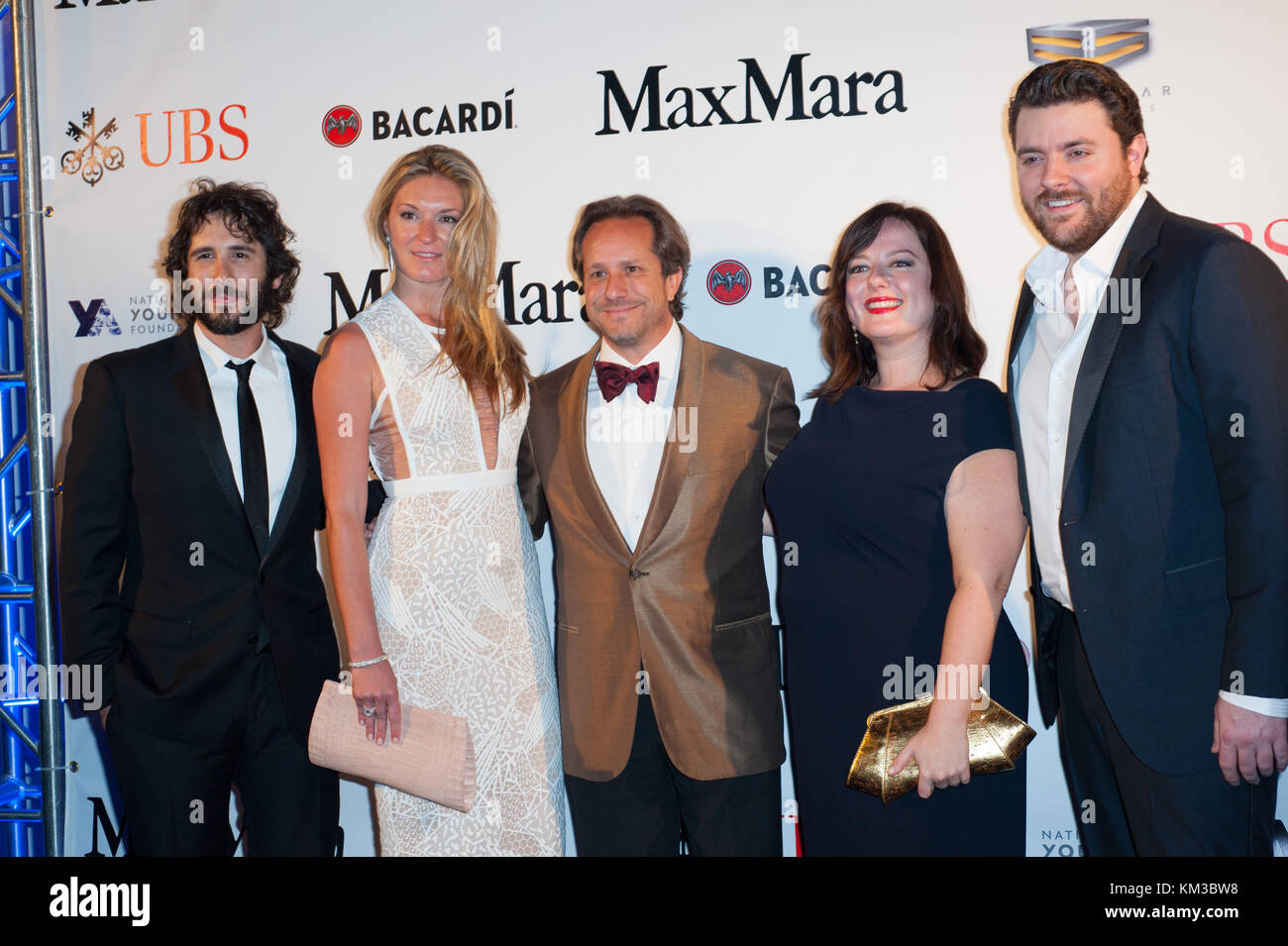 MIAMI, FL - JANUARY 10: Josh Groban, Sarah Arison, Paul Lehr, Zuzanna ...