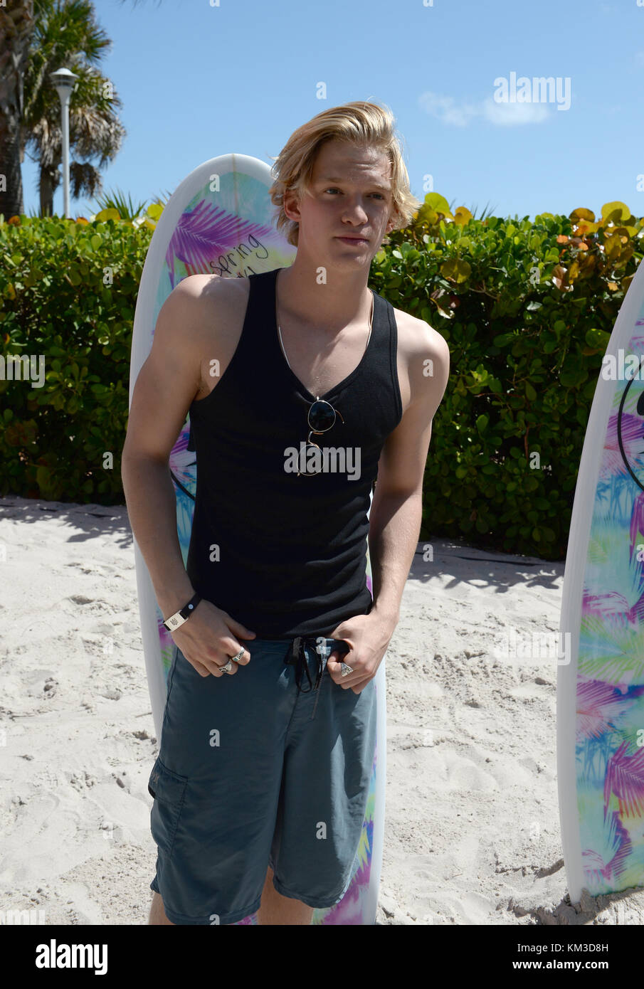 MIAMI BEACH, FL - MARCH 14: Cody Simpson attends Victoria's Secret PINK ...