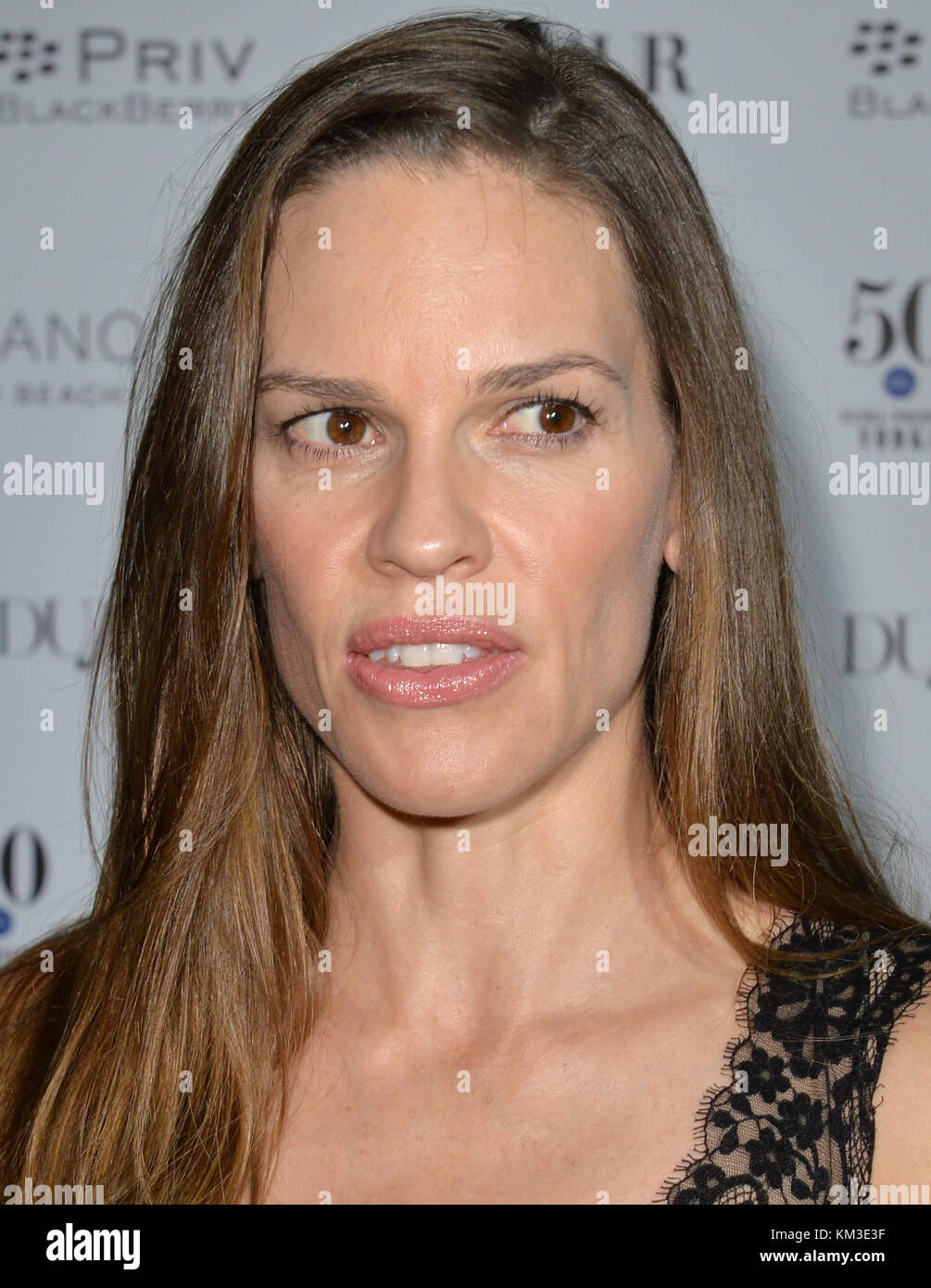 MIAMI BEACH, FL - DECEMBER 01: Hilary Swank attends DuJour Magazine's ...