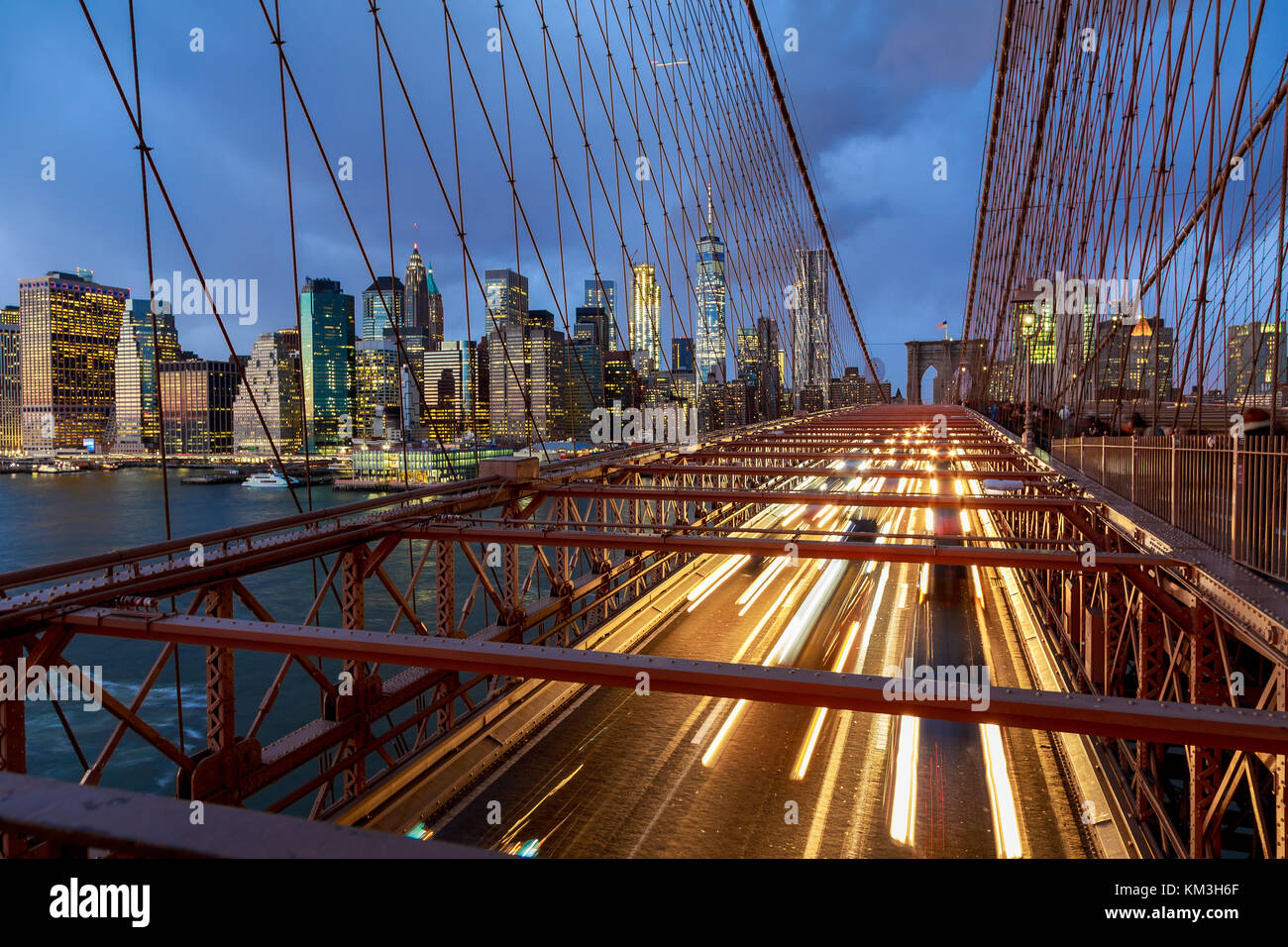 Driving along brooklyn bridge in hi-res stock photography and images ...