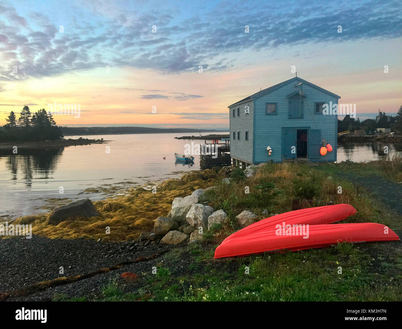 Maritime scene in a cove of the Atlantic ocean, Halifax, Nova Scotia ...