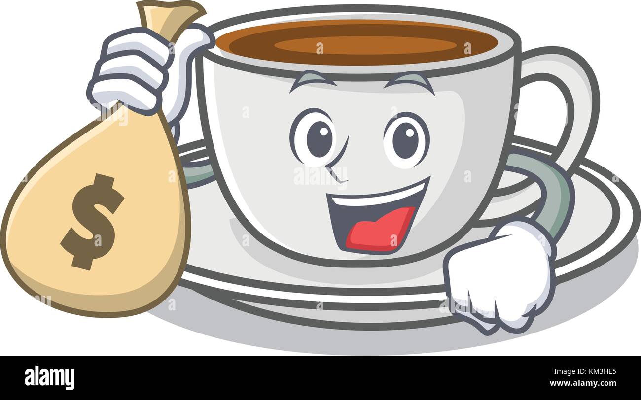 With money bag coffee character cartoon style Stock Vector Image & Art ...
