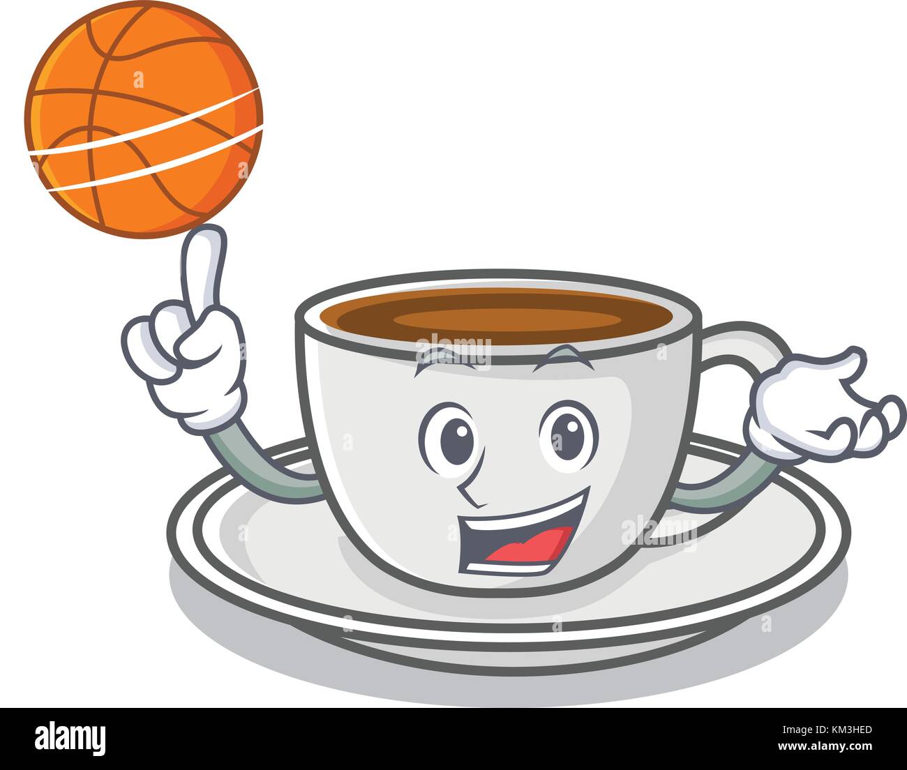 With basketball coffee character cartoon style Stock Vector Image & Art ...