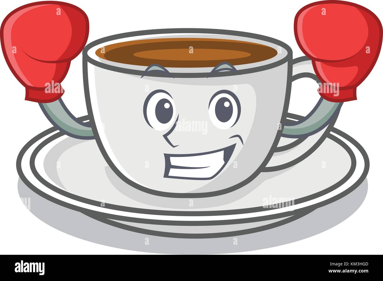 Boxing coffee character cartoon style Stock Vector Image & Art - Alamy