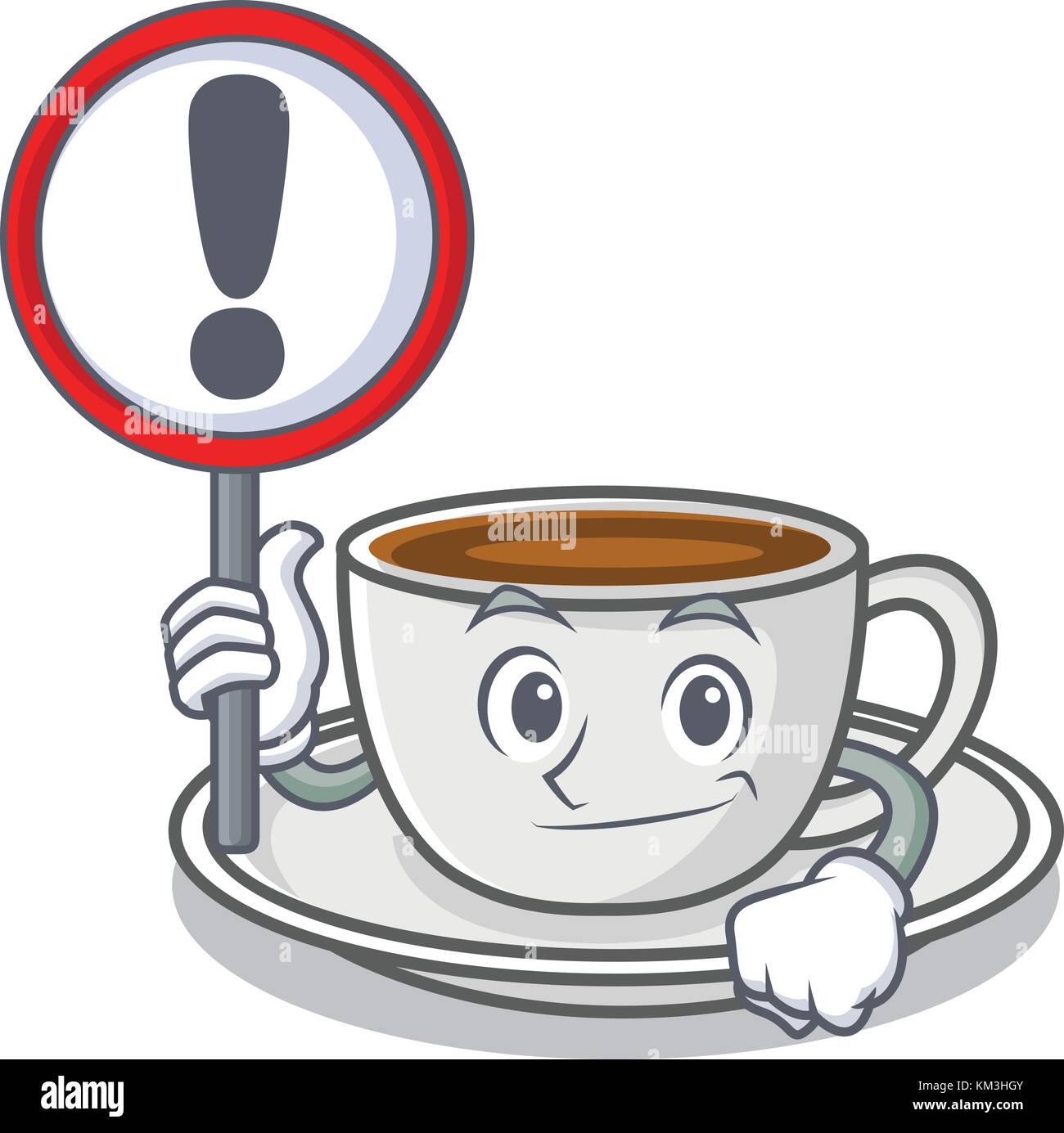 With sign coffee character cartoon style Stock Vector Image & Art - Alamy