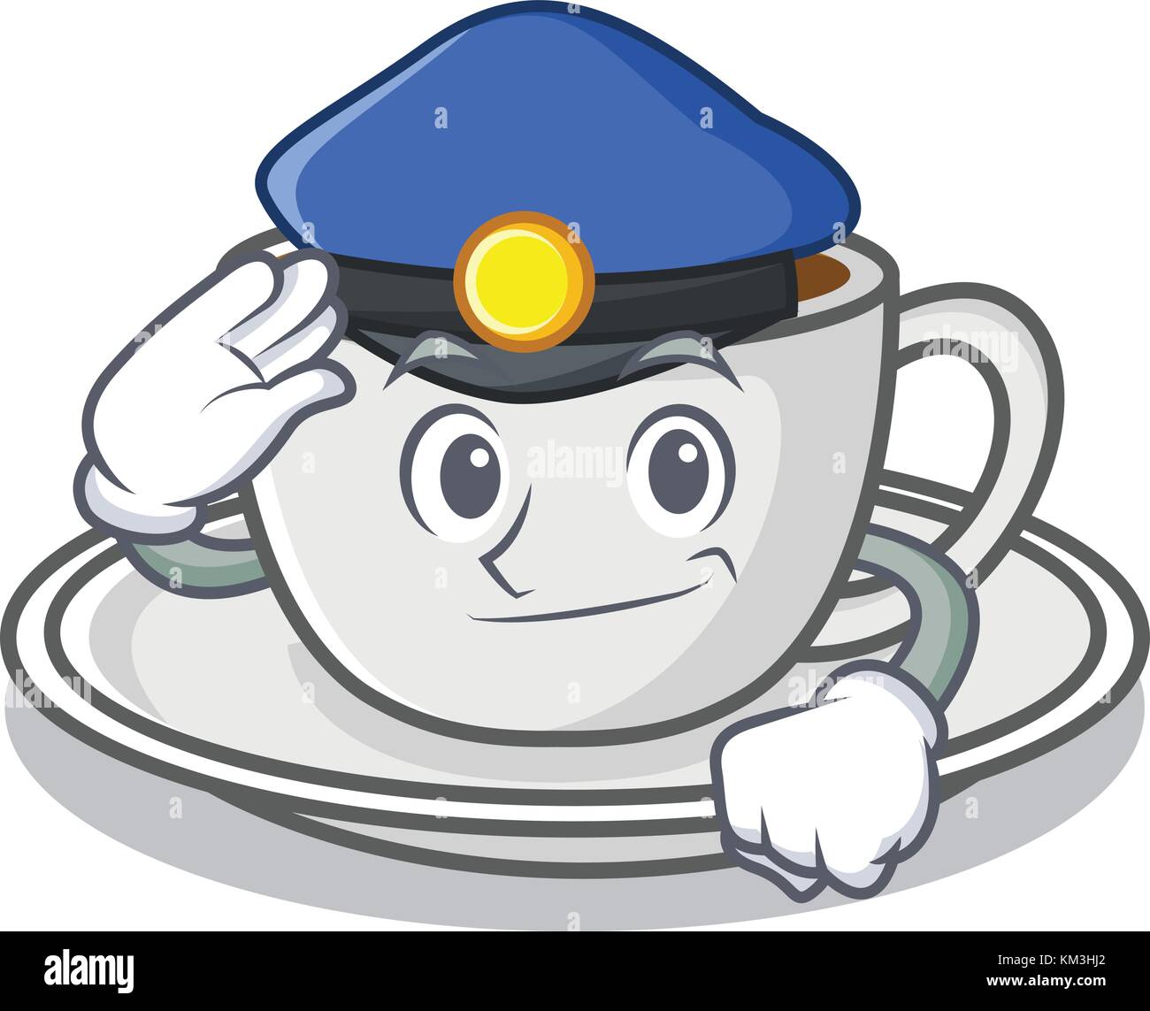 Police coffee character cartoon style Stock Vector Image & Art - Alamy
