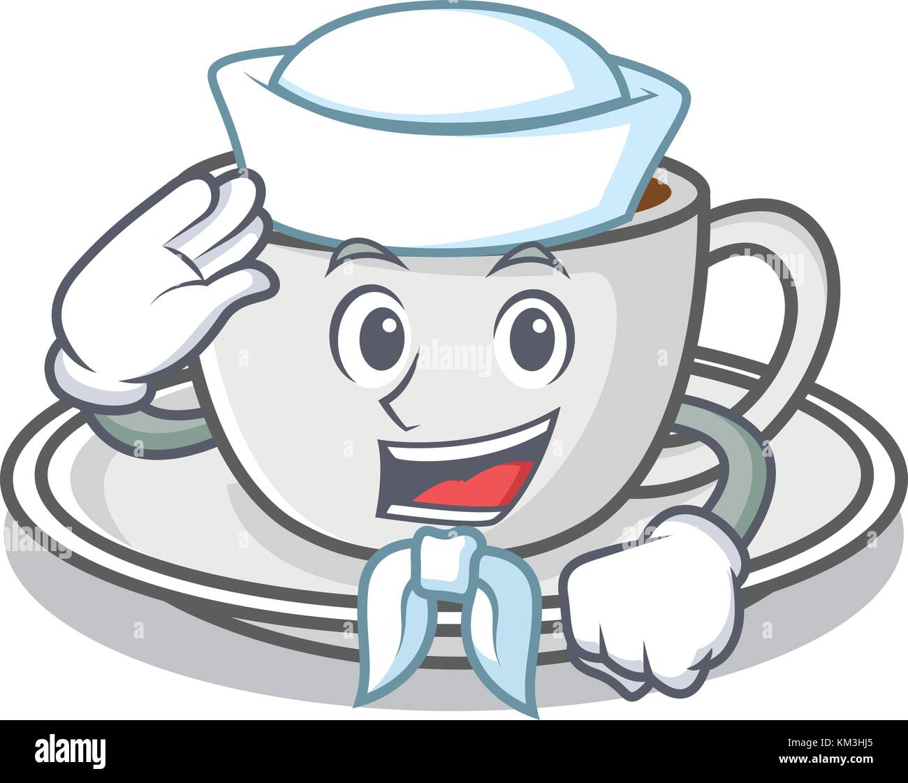 Sailor coffee character cartoon style Stock Vector Image & Art - Alamy