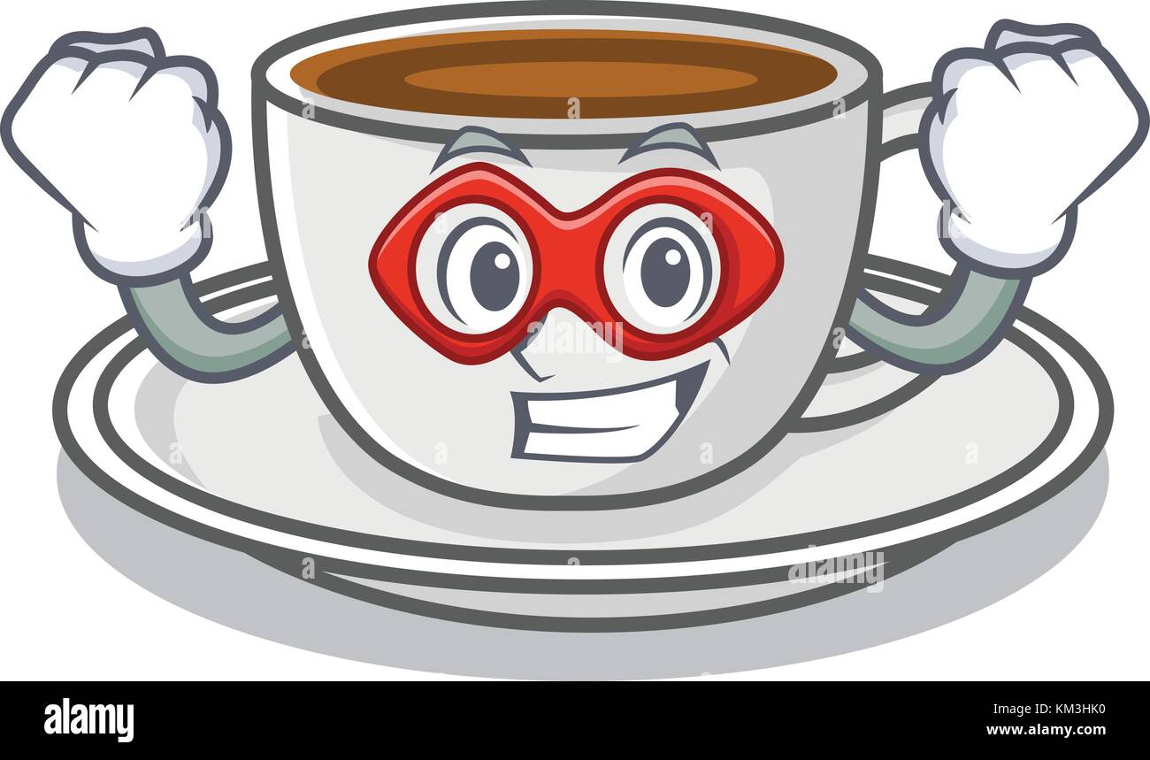 Super hero coffee character cartoon style Stock Vector Image & Art - Alamy