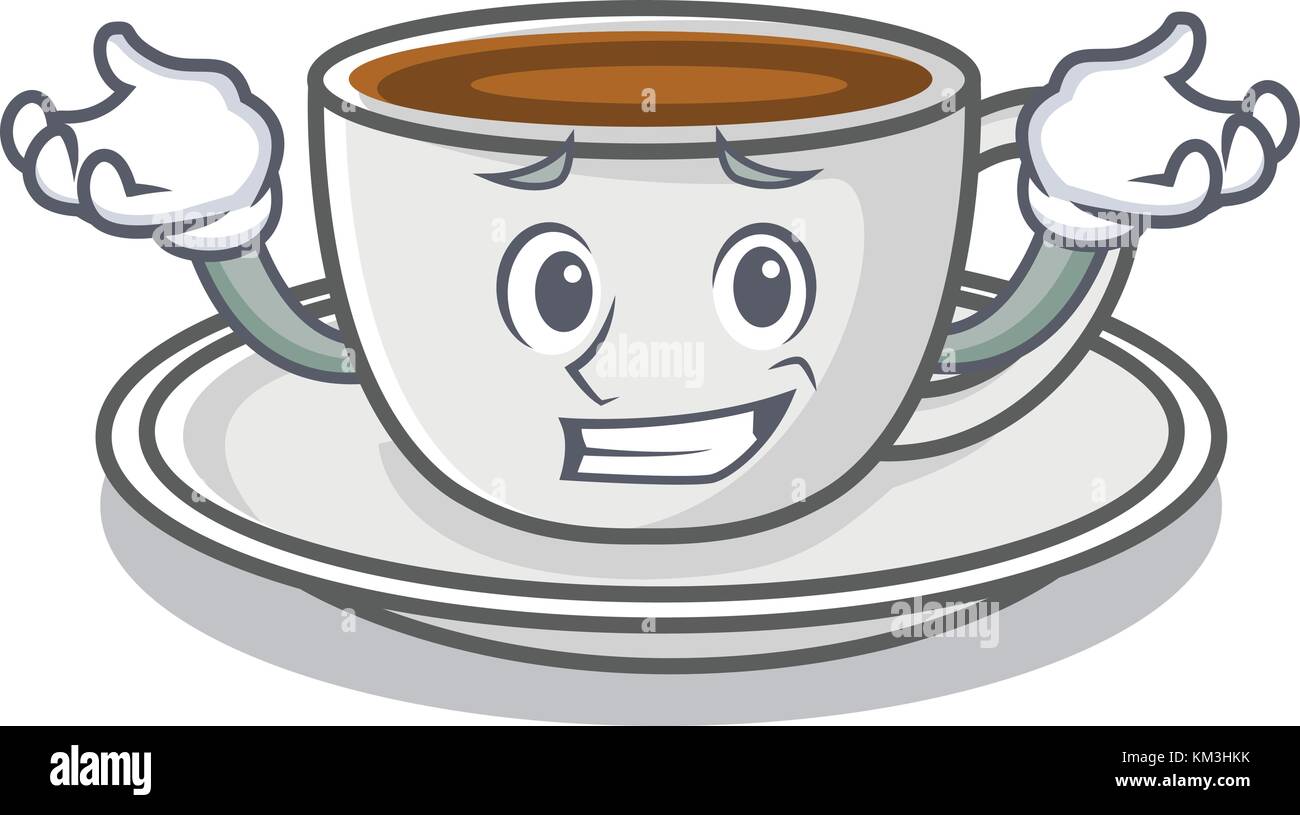 Grinning coffee character cartoon style Stock Vector Image & Art - Alamy