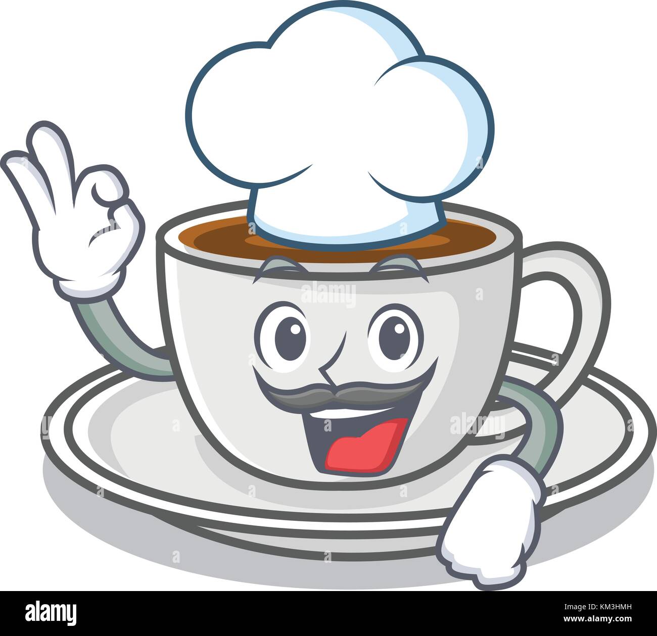 Chef coffee character cartoon style Stock Vector Image & Art - Alamy