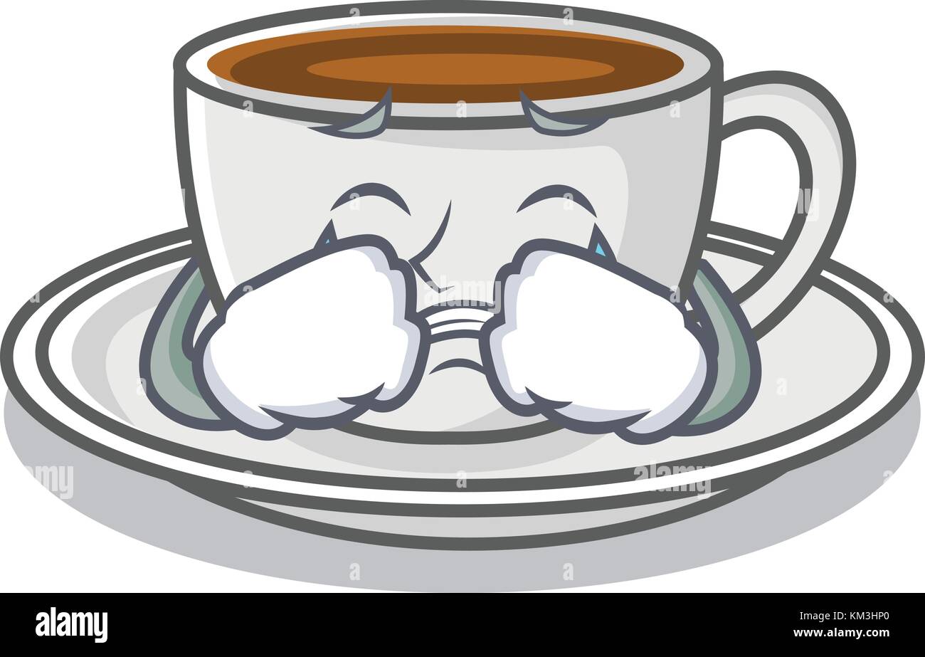 Crying coffee character cartoon style Stock Vector Image & Art - Alamy