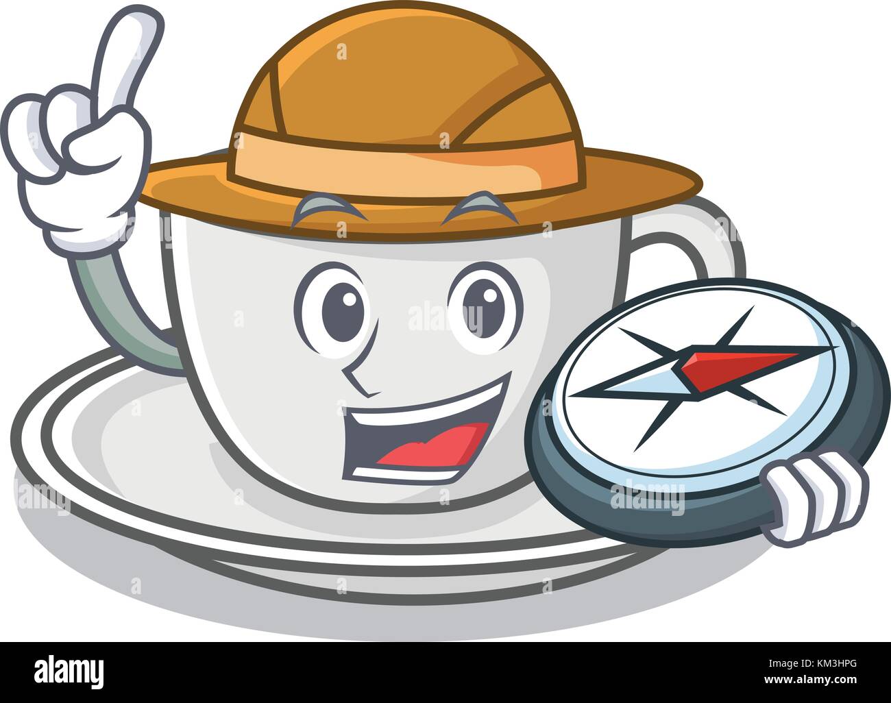 Explorer coffee character cartoon style Stock Vector Image & Art - Alamy