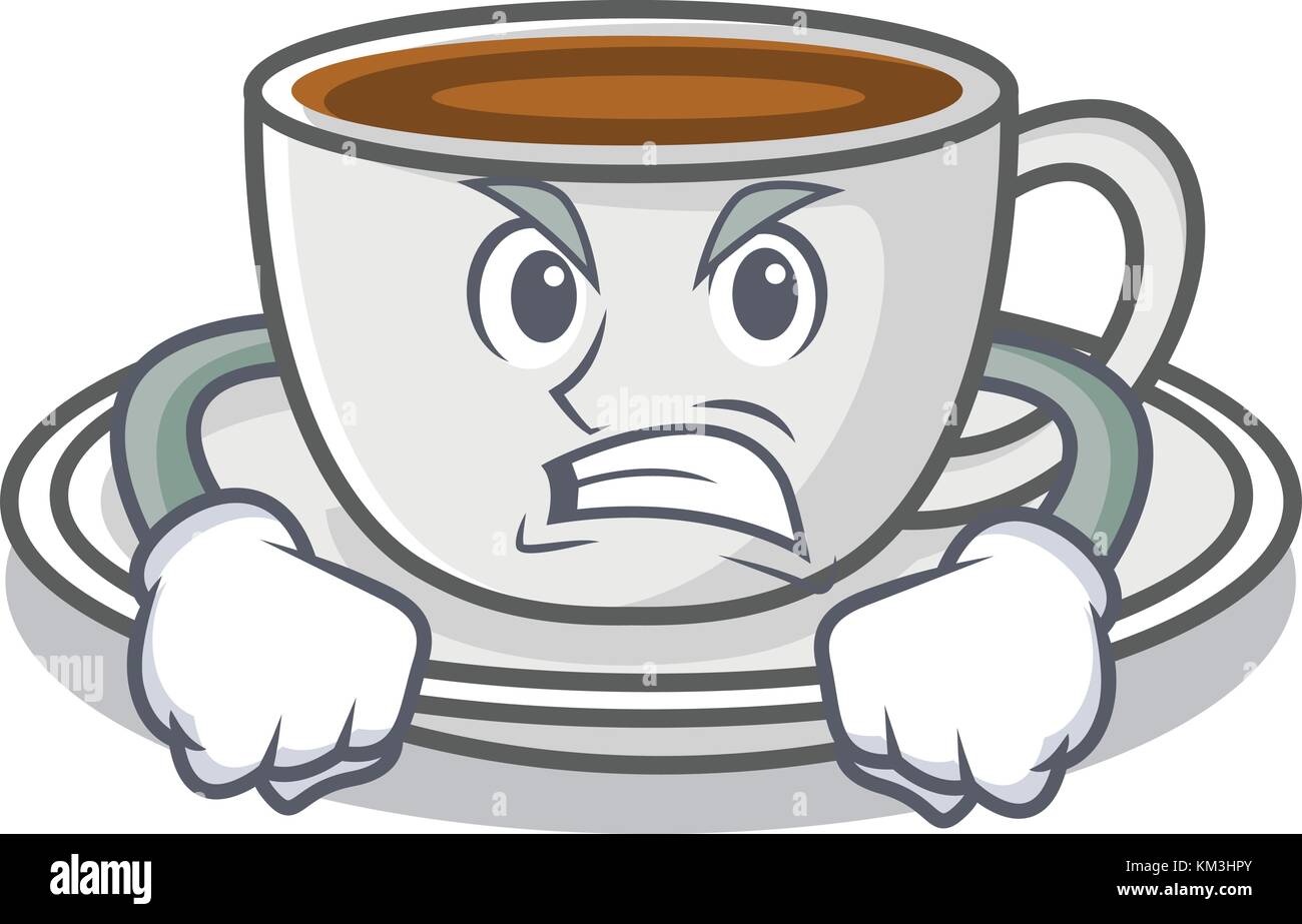 Angry coffee character cartoon style Stock Vector Image & Art - Alamy