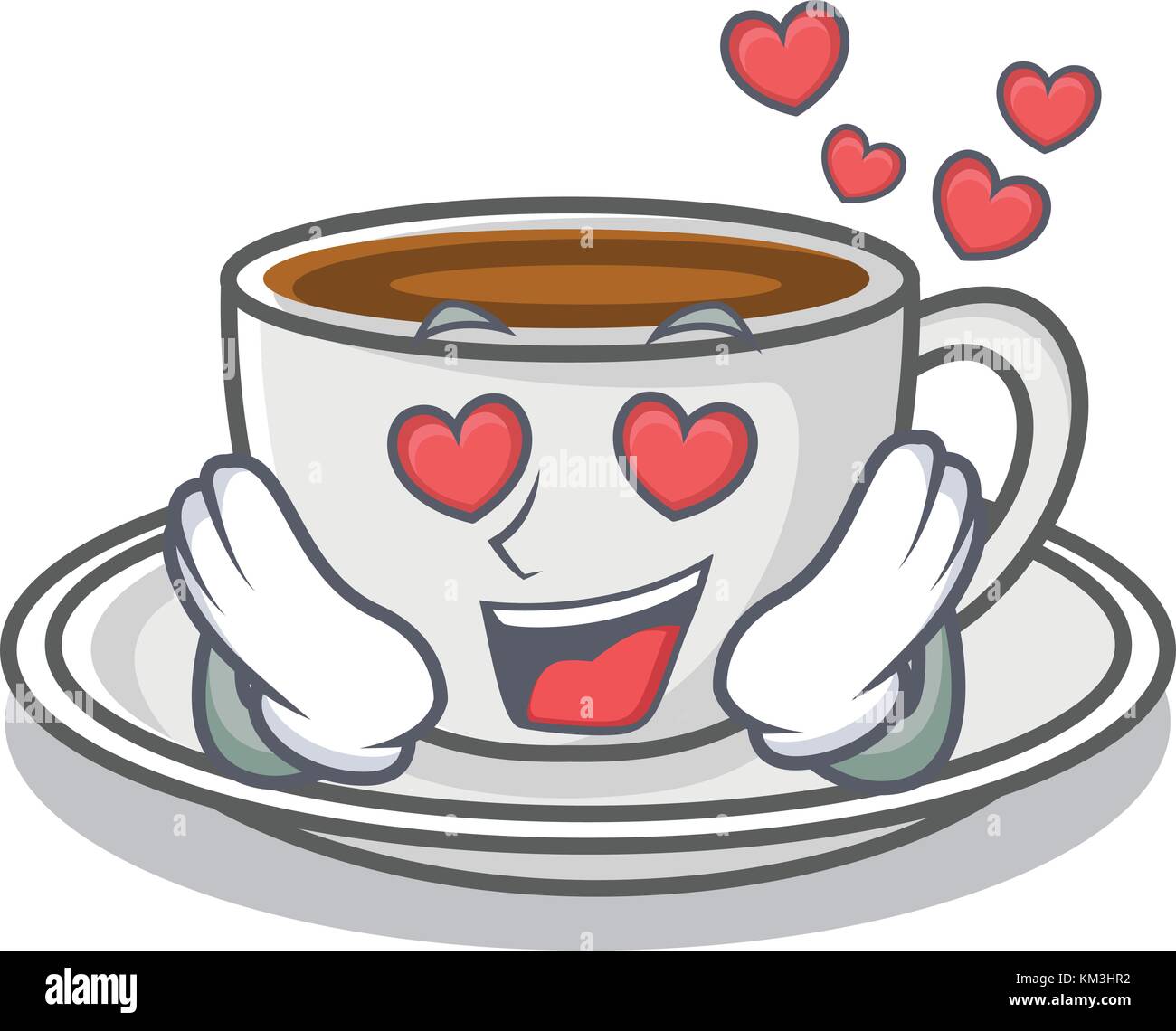 In love coffee character cartoon style Stock Vector Image & Art - Alamy