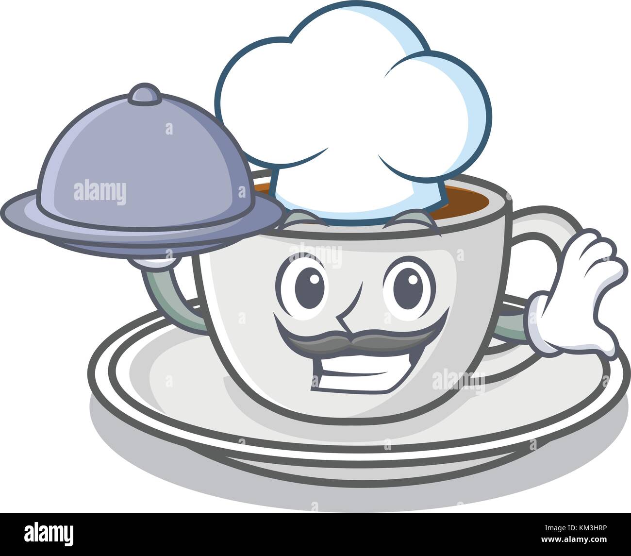 Chef with food coffee character cartoon style Stock Vector Image & Art ...