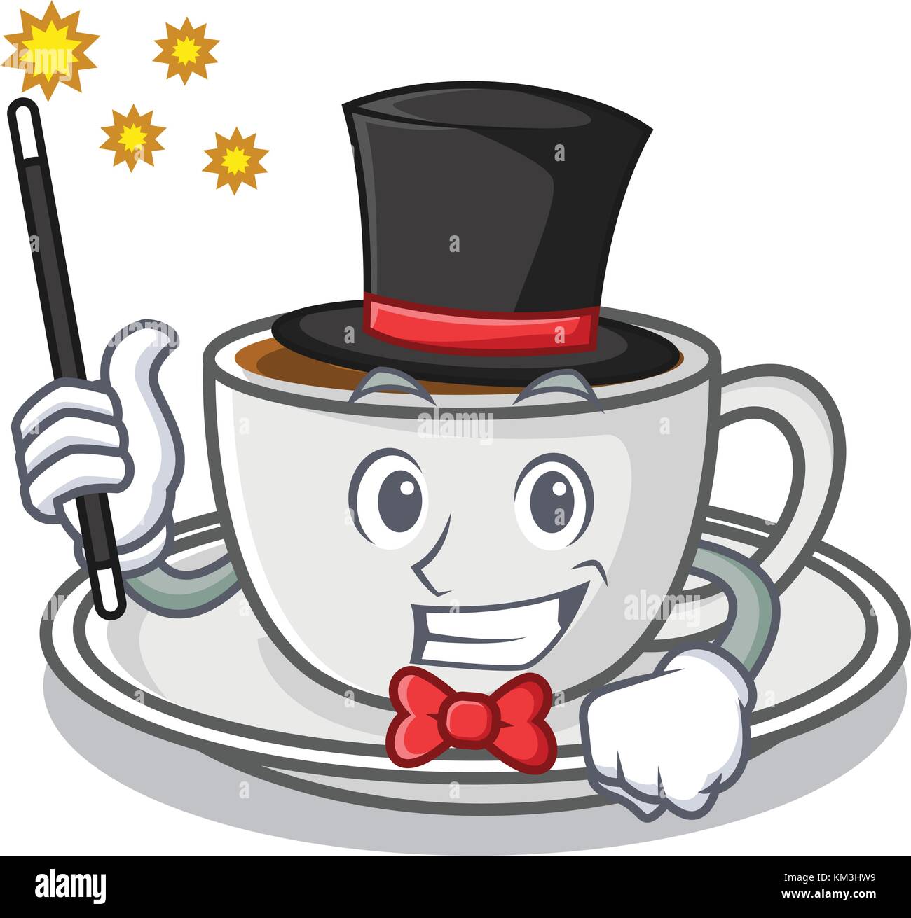 Magician coffee character cartoon style Stock Vector Image & Art - Alamy