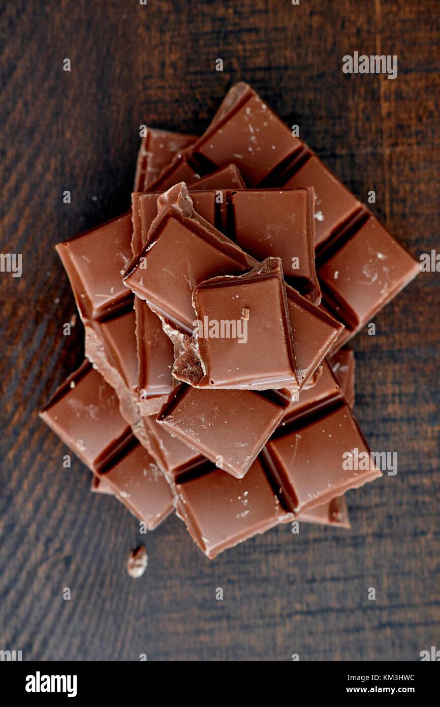 A studio photo of a block of chocolate Stock Photo - Alamy