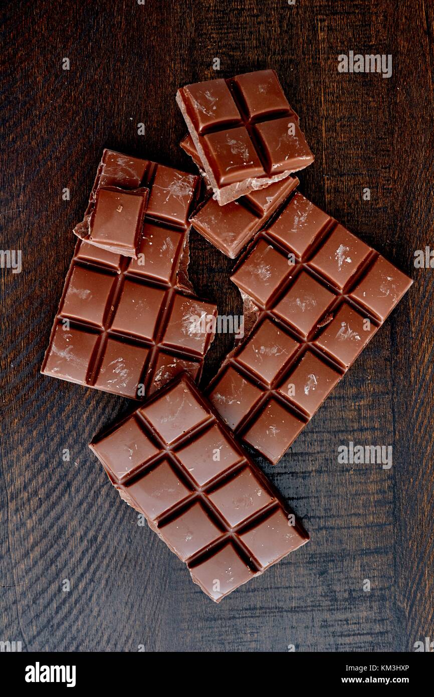 A studio photo of a block of chocolate Stock Photo - Alamy