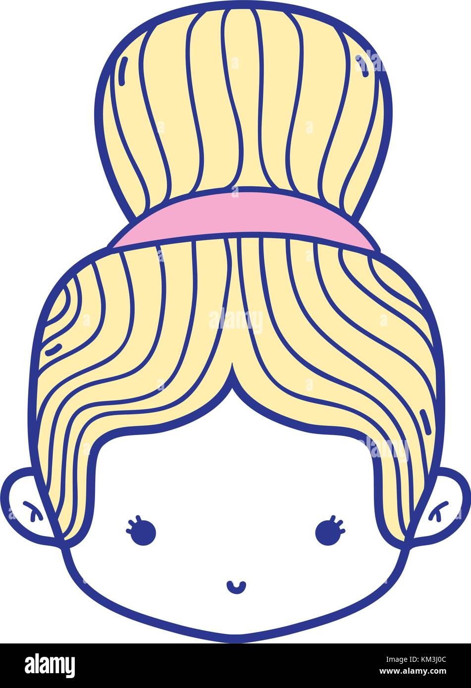 Bun head Stock Vector Images - Alamy