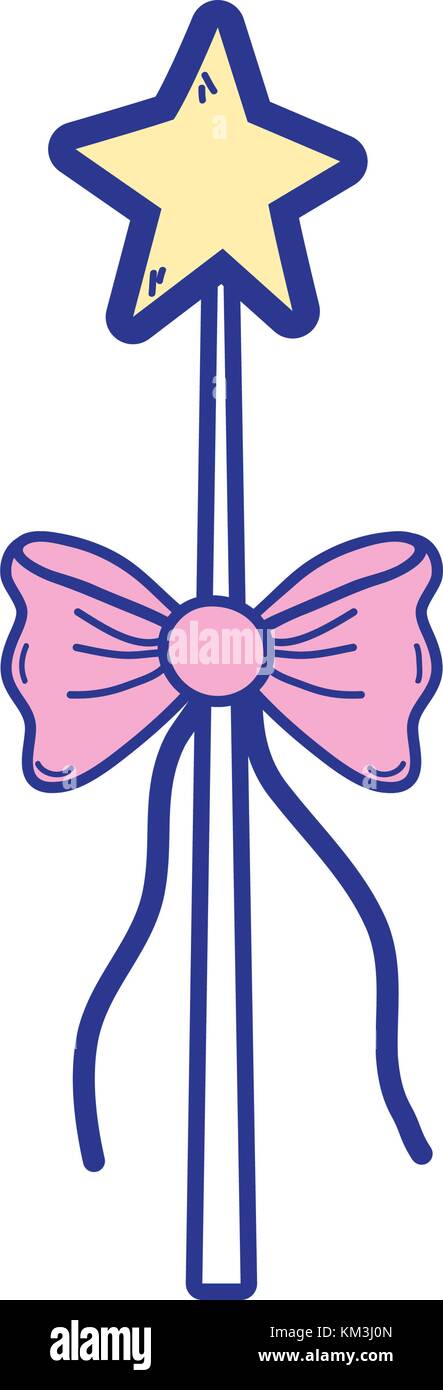 colorful magic wand with ribbon bow decoration Stock Vector Image & Art ...