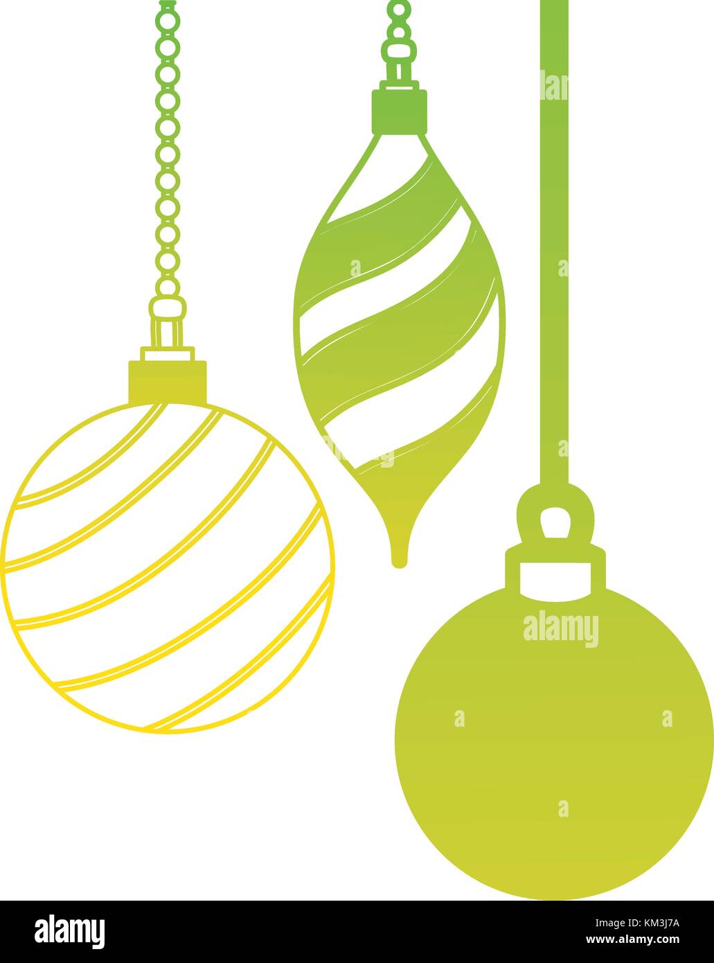 silhouette oval and circle balls hanging decoration christmas Stock ...