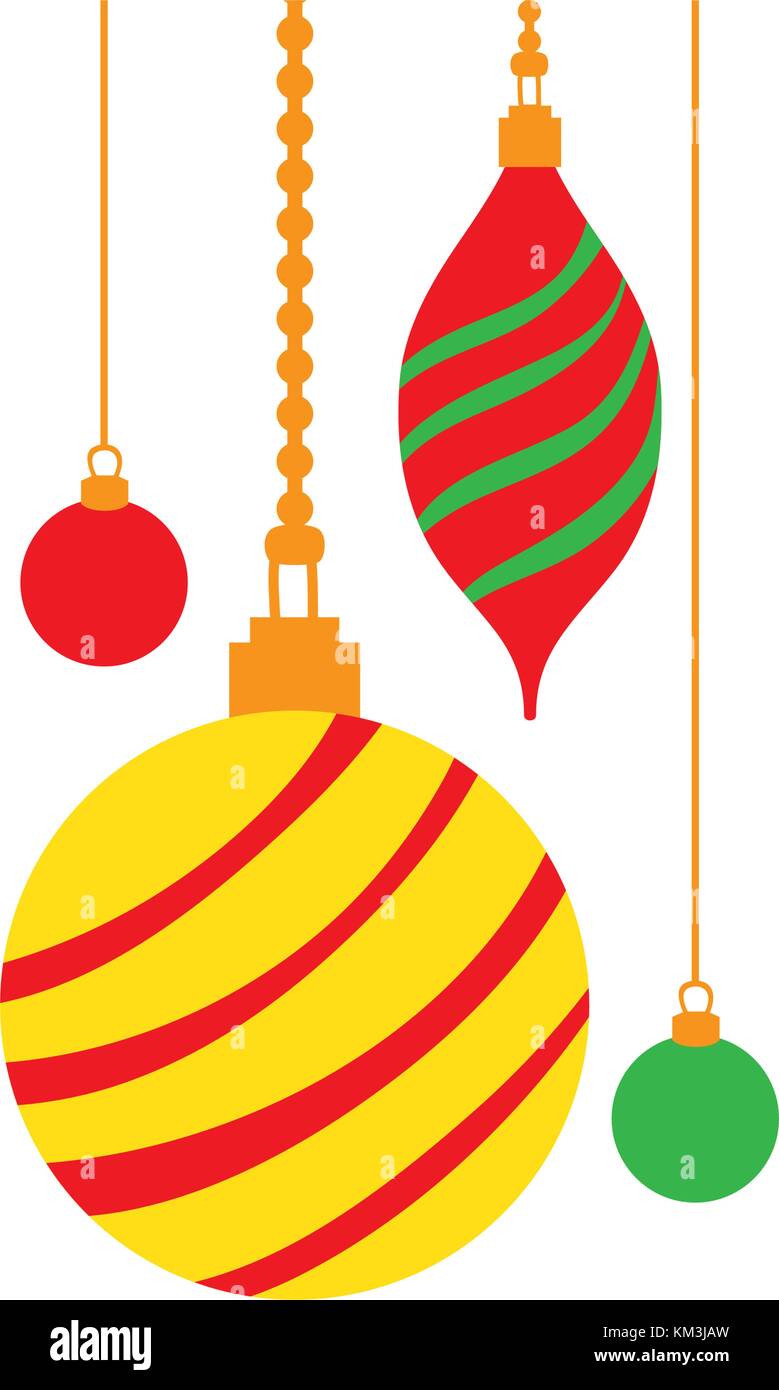 colorful oval and circle balls hanging decoration christmas Stock ...