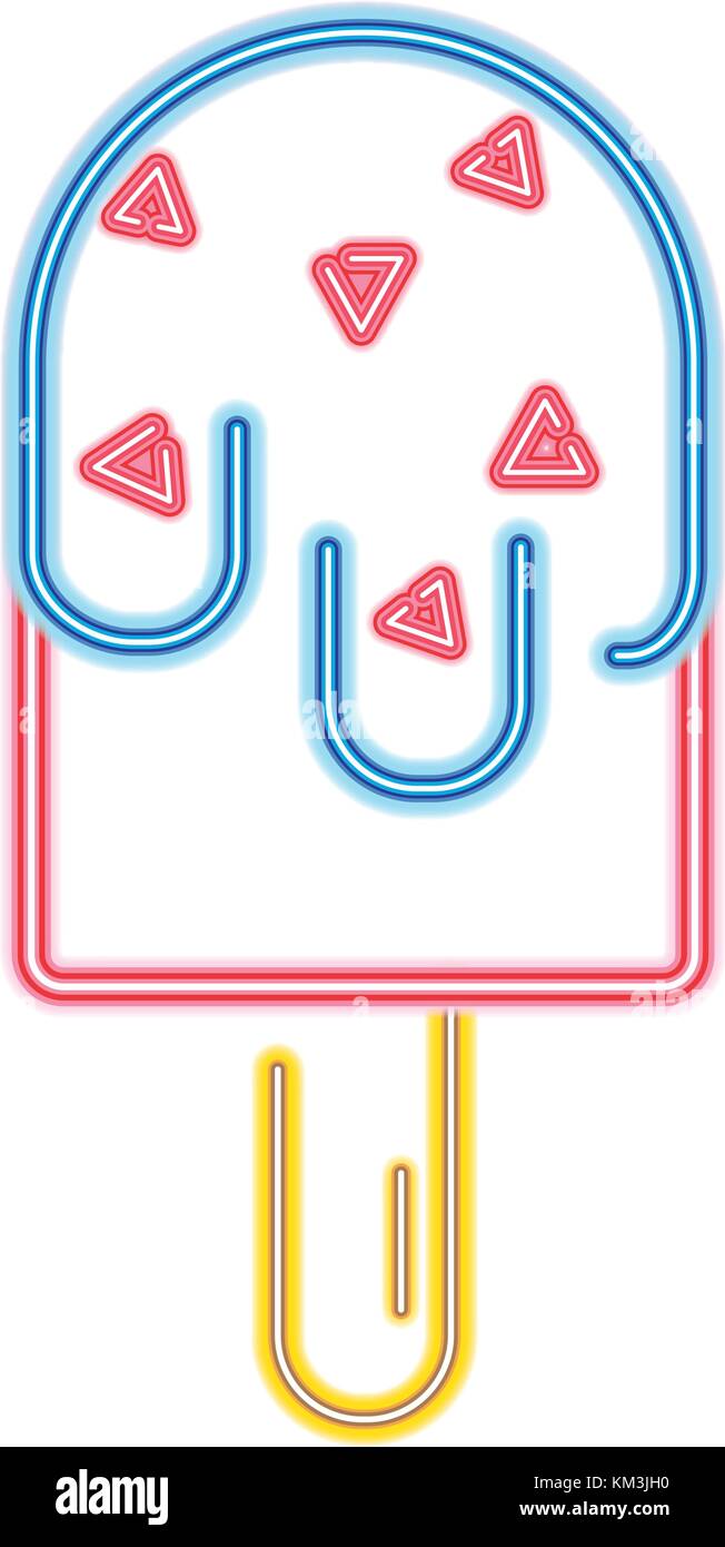neon sweet ice lolly dessert snack Stock Vector Image & Art - Alamy