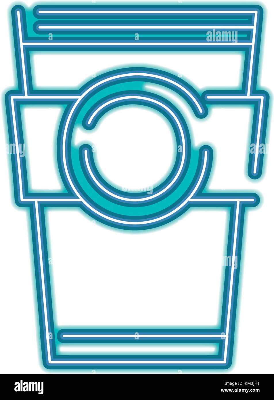neon coffee cup tasty beverage Stock Vector Image & Art - Alamy