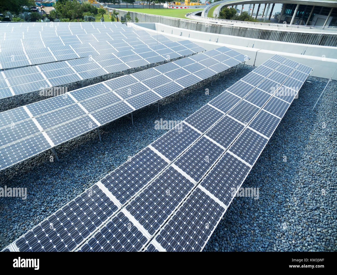 solar panels in rural of singapore Stock Photo - Alamy