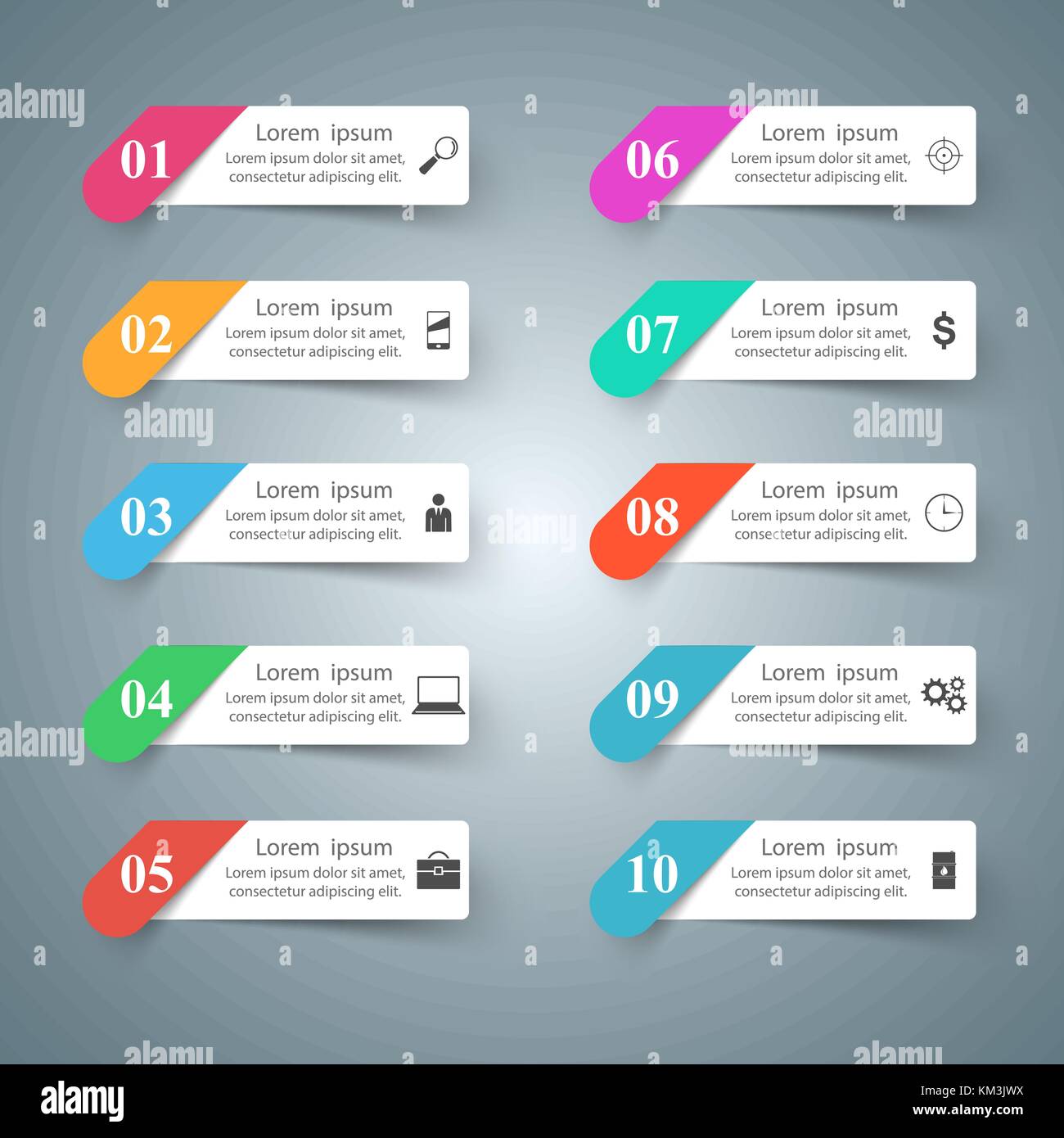 Infographic design. List of 10 items Stock Vector Image & Art - Alamy