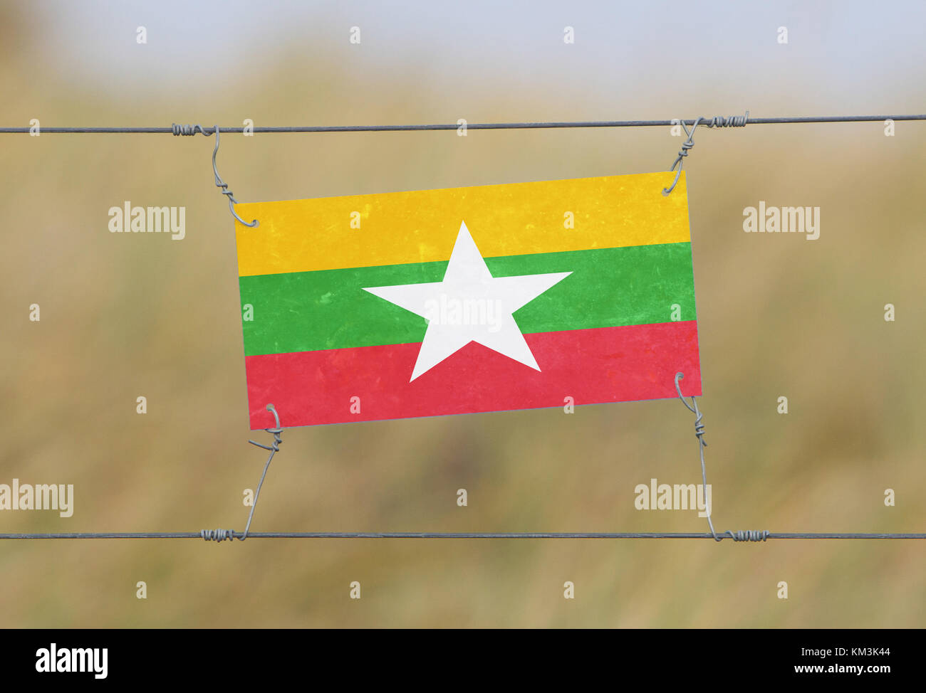 Myanmar border fence hi-res stock photography and images - Alamy