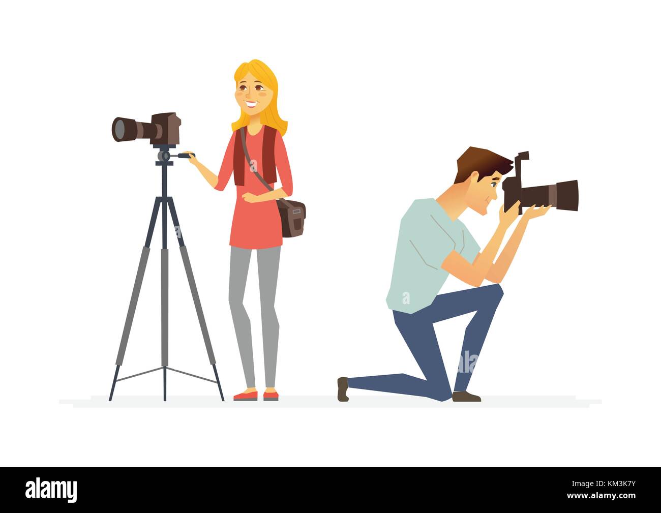 Photographers - cartoon people characters illustration isolated on ...