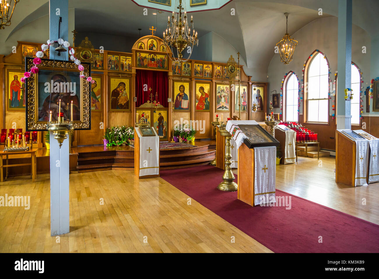 Interior of the Holy Resurrection Russian Orthodox Church in Kodiak ...