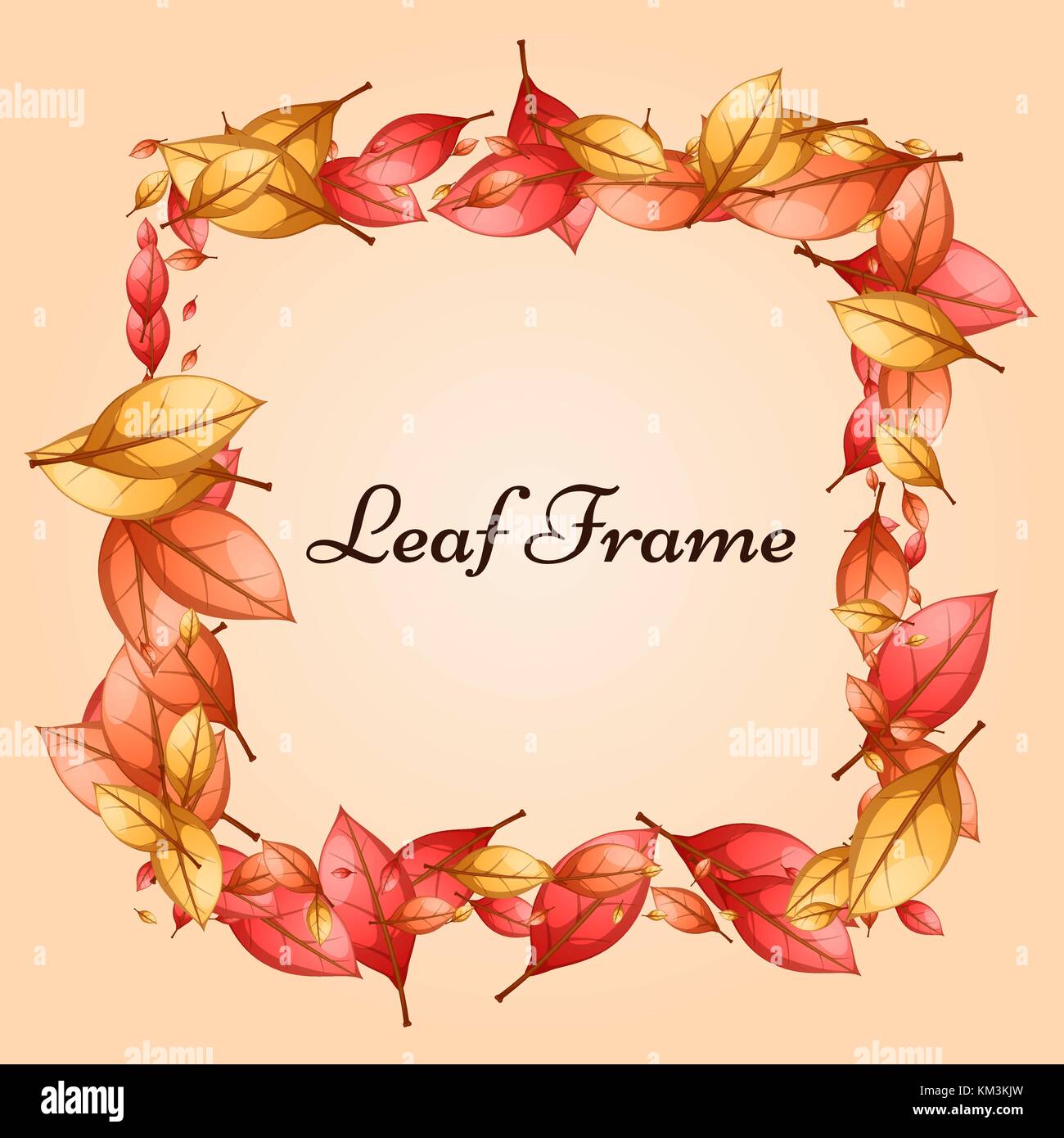 Cartoon leaf border hi-res stock photography and images - Alamy