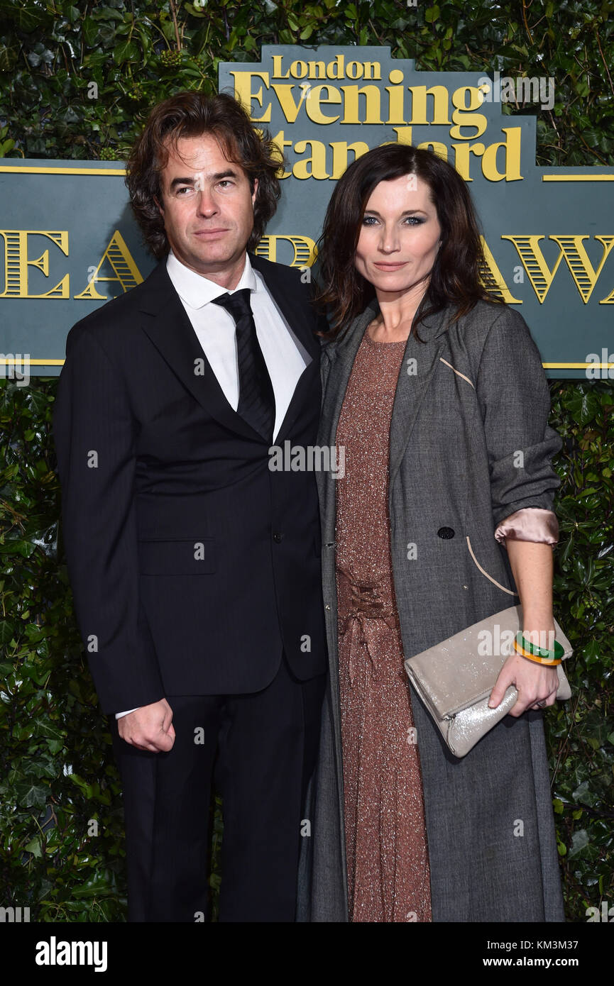 Kate Fleetwood and Rupert Goold attending the Evening Standard Theatre ...