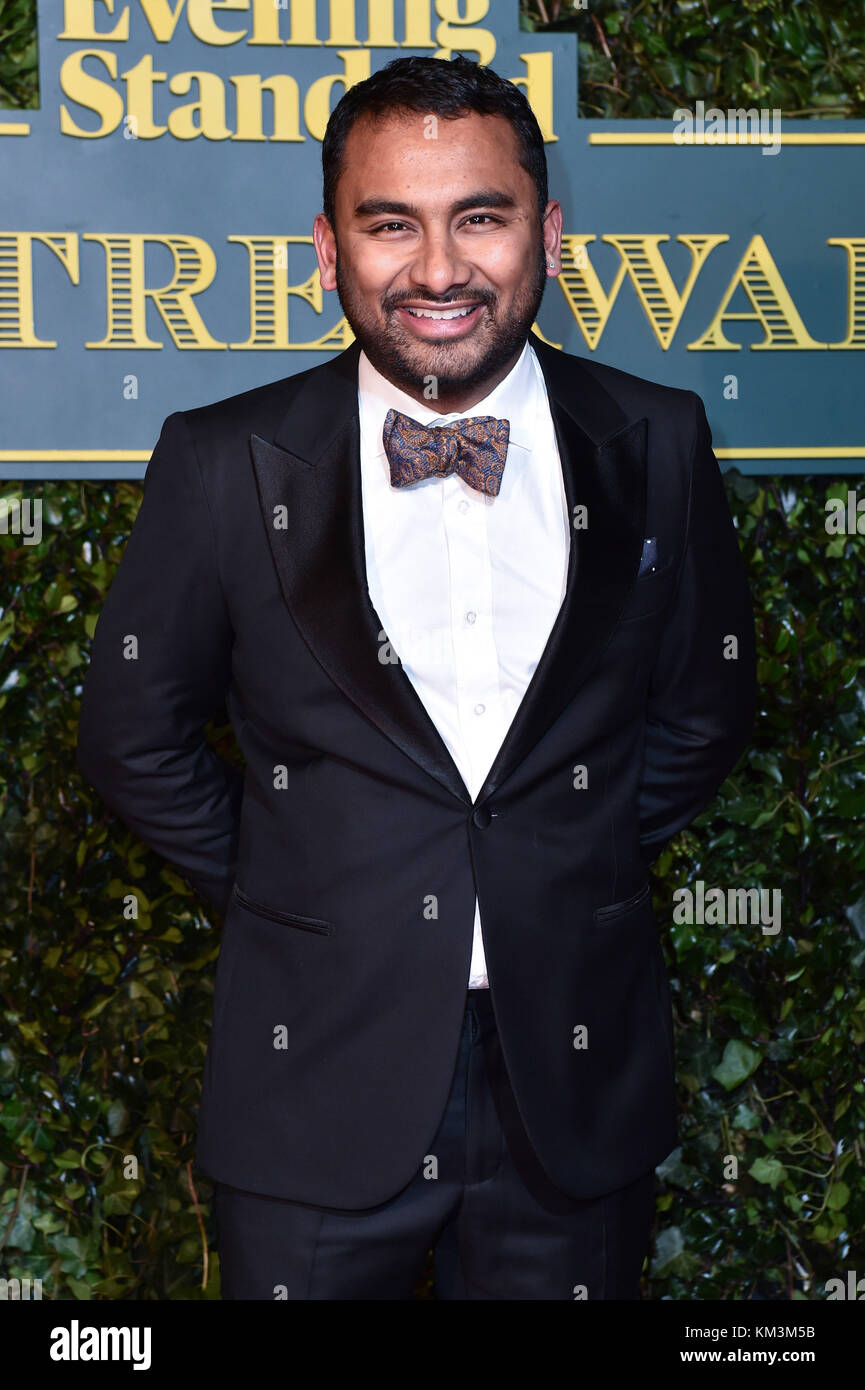 Amol Rajan attending the Evening Standard Theatre Awards, at the ...