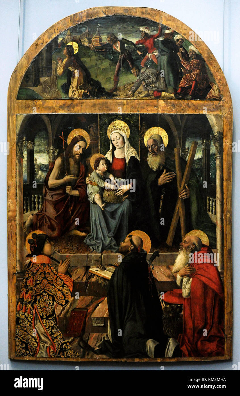 Pietro Befulco (active in Naples 1471-1503). Italian painter. Virgin ...