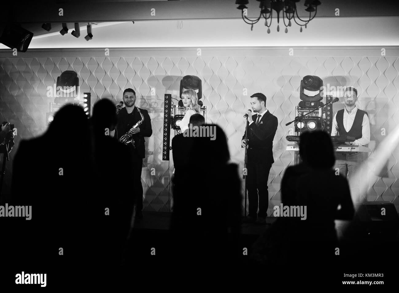 Stage lights dance Black and White Stock Photos & Images - Alamy