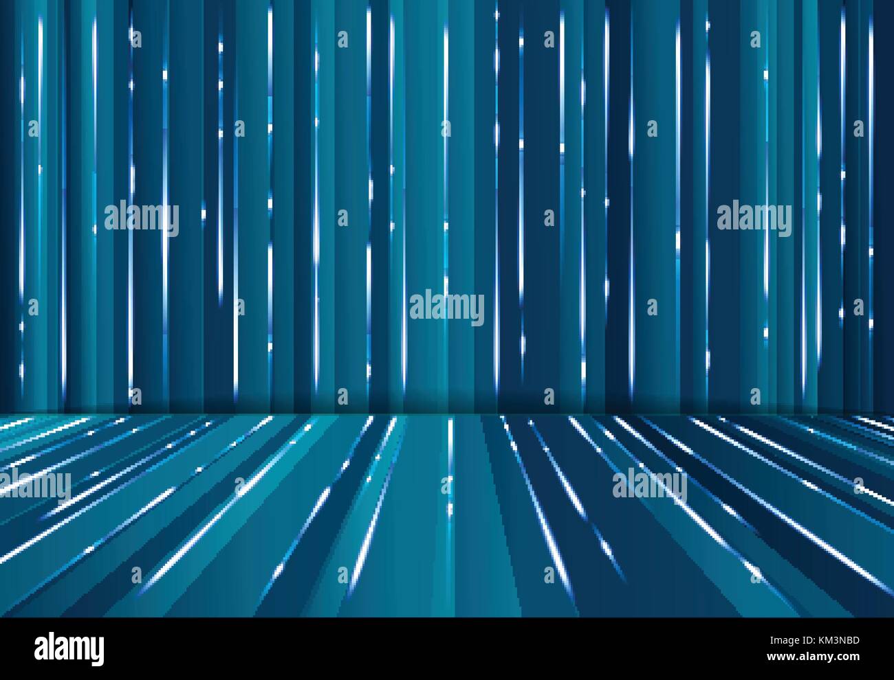 Abstrac digital lazer line science fiction matrix dark blue perspective ...